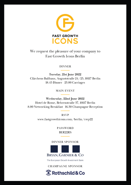 Dinner Sponsor | Fast Growth Icons